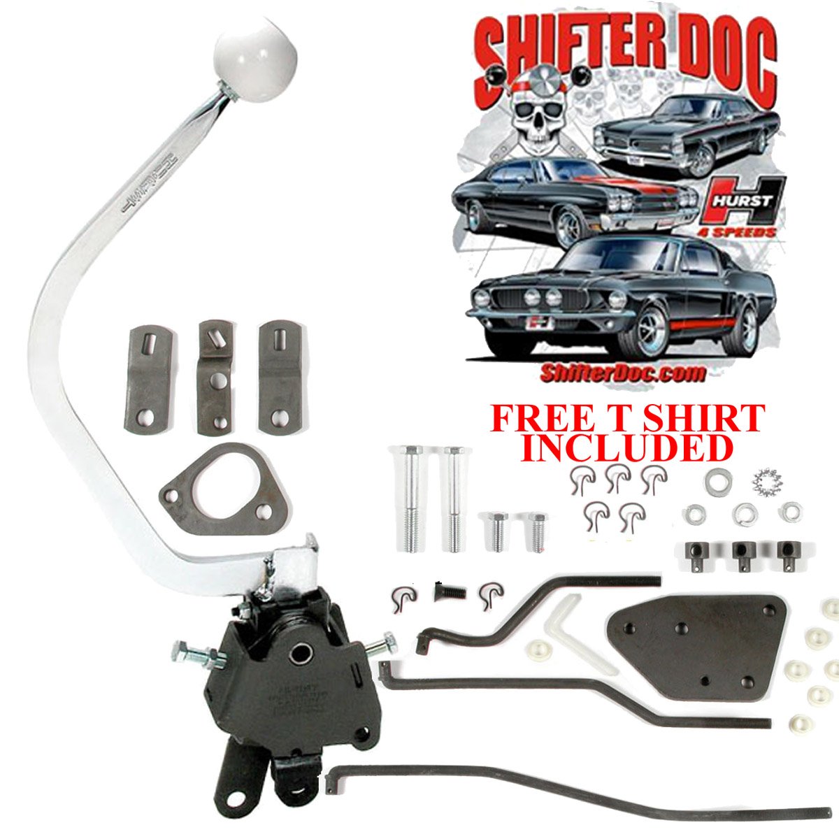 Hurst Comp Plus 4 Speed shifter Kit 1955-1957 Chevy Super T10 Code 454